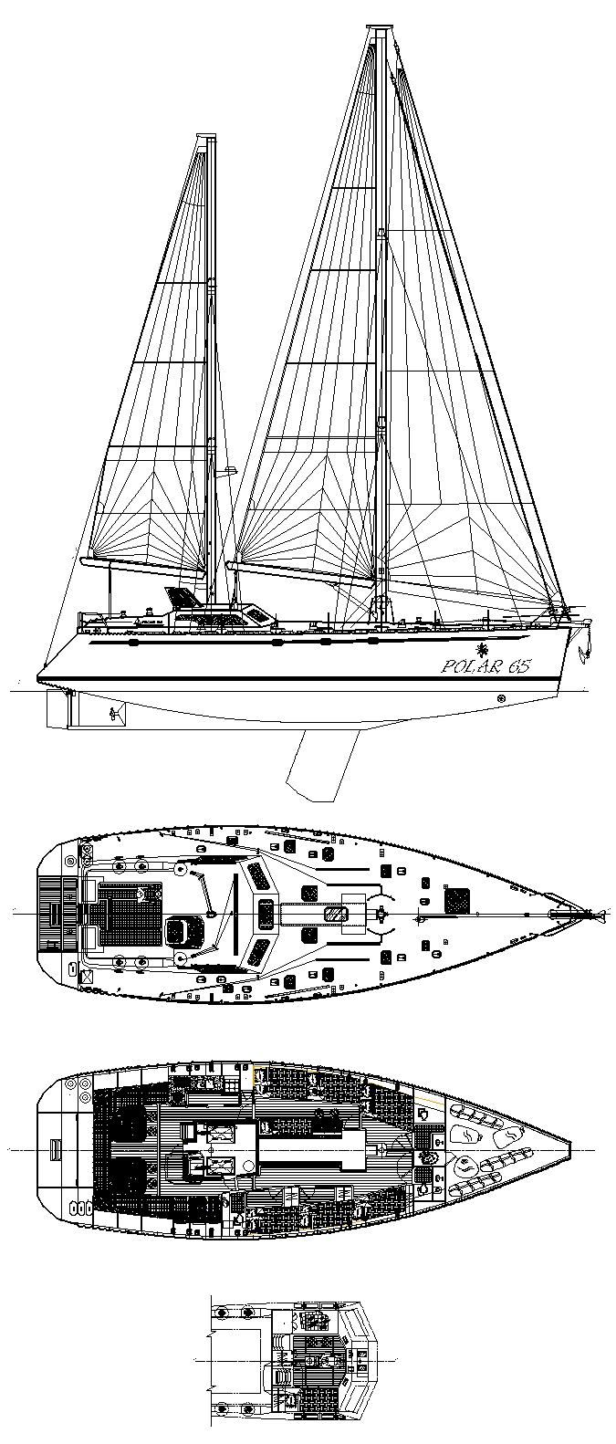 B&G Yacht Design - Boat Plans - Polar 65